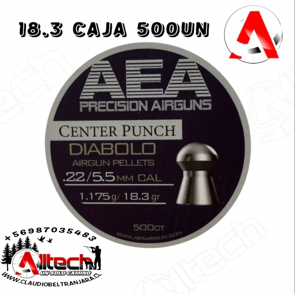 Lata Poston AEA Center Punch .22/5.5mm CAL – 18.3gr – 500un – Armeria ...